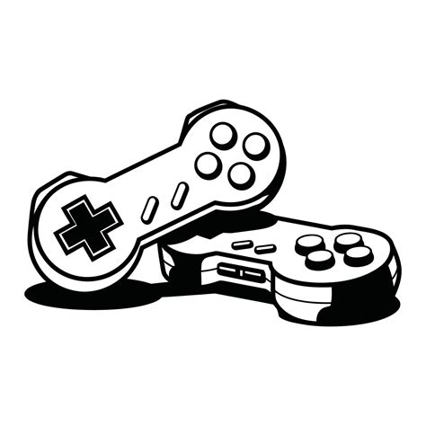 Retro Game Controllers Illustration 49783830 Vector Art At Vecteezy