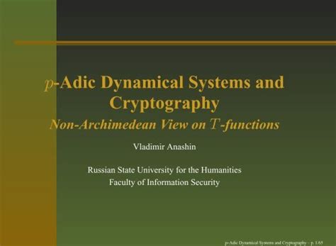 P Adic Dynamical Systems And Cryptography Abc Stream Cipher