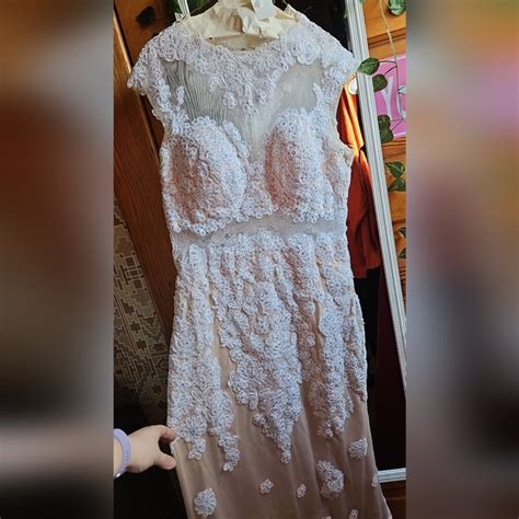 Dresses White Lace Dress With Nude Underneath Poshmark