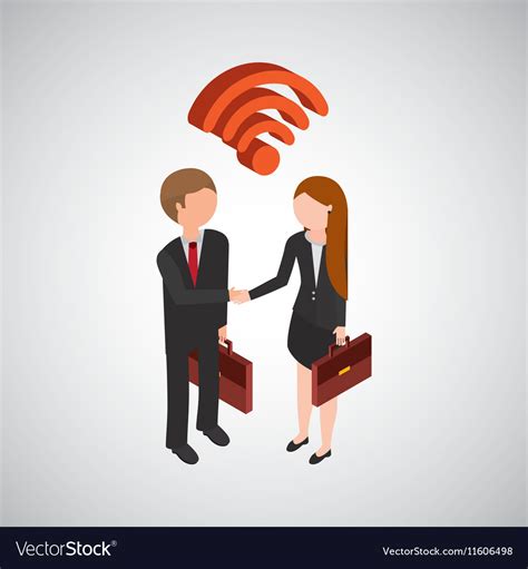 Persons Concept Business Wifi Royalty Free Vector Image