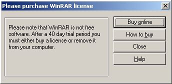Bypass The Purchase WinRAR License Alert