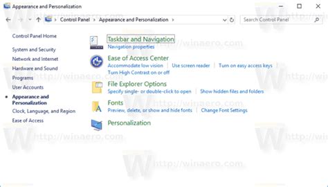Add Personalization To Control Panel In Windows