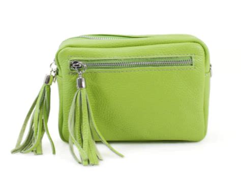 Lime Green Leather Bag Mix Match Bag With Strap Camera Bag Bridesmaid Gift Bridesmaid Bag
