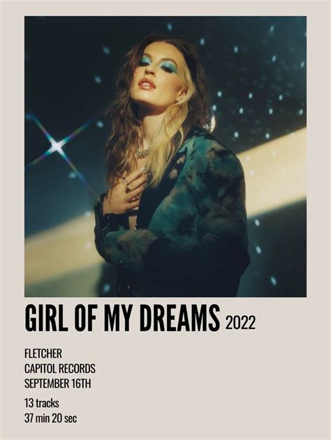 Girl Of My Dreams Fletcher Music Poster Dream Song Fletcher