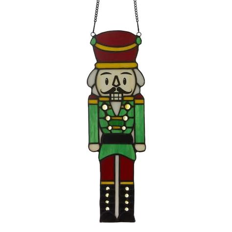 River Of Goods Fritz 14 In Red And Green Holiday Nutcracker Stained