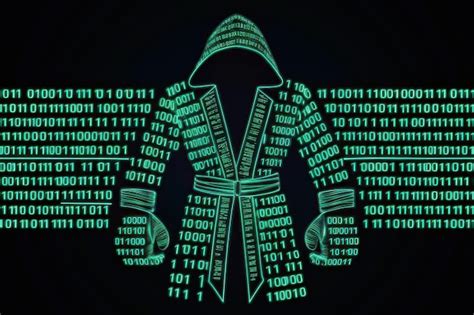Cyber Boxer In Digital Matrix Green Hooded Figure With Binary Code