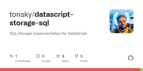 Github Tonskydatascript Storage Sql Sql Storage Implementation For