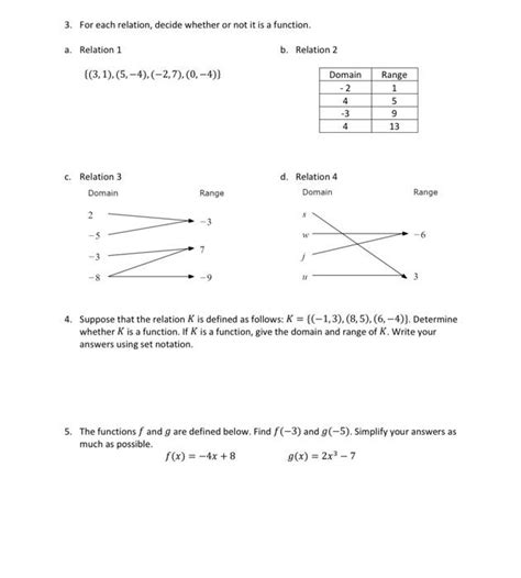 solved 3 for each relation decide whether or not it is a