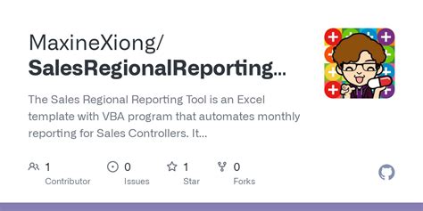 Github Maxinexiong Salesregionalreportingtool The Sales Regional Reporting Tool Is An Excel