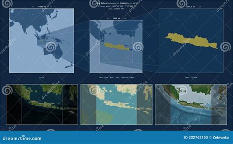 Java Island Indonesia Location Diagram Yellow Stock Illustration Illustration Of Territory