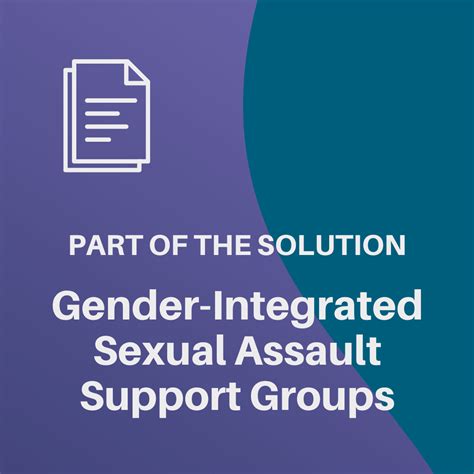Part Of The Solution Gender Integrated Sexual Assault Support Groups FORGE