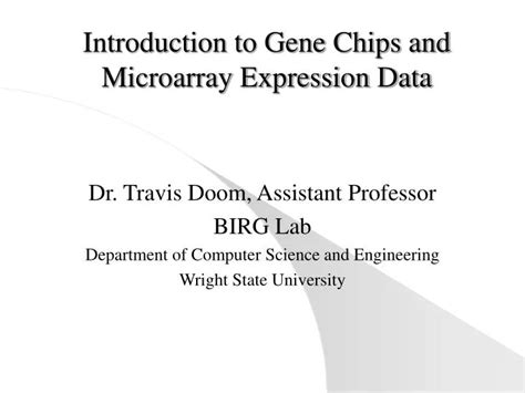 PPT Introduction To Gene Chips And Microarray Expression Data PowerPoint Presentation ID 3804445