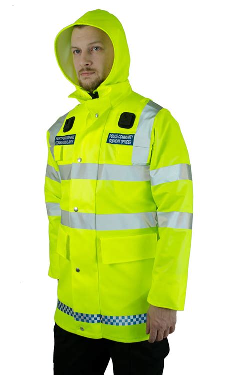 Куртка дождевая светоотражающая POLICE yellow Англия, купить в Интернет ...
