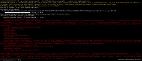 Python27安装pyahocorasick报错：errorcommand Errored Out With Exit Status 1