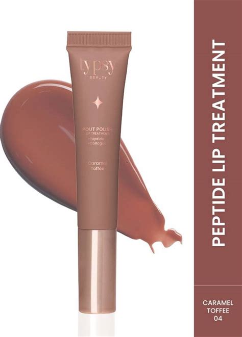 Typsy Beauty Pout Polish Peptide Lip Treatment Balm Caramel Toffee