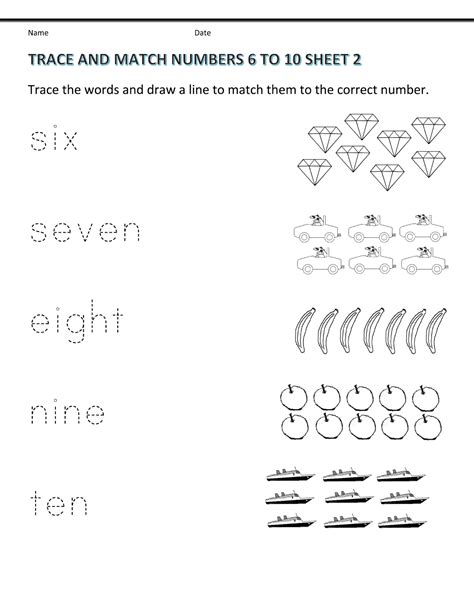 Math Pre K Worksheets Numbers Printable 101 Activity