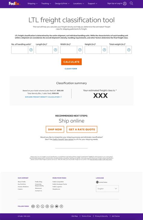 Freight Class Calculator How To Determine Freight Class Fedex