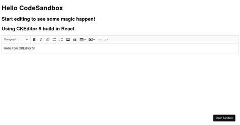 Ckeditorckeditor5 Mention Examples Codesandbox