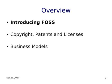 Free And Open Source Software And Intellectual Property Ppt