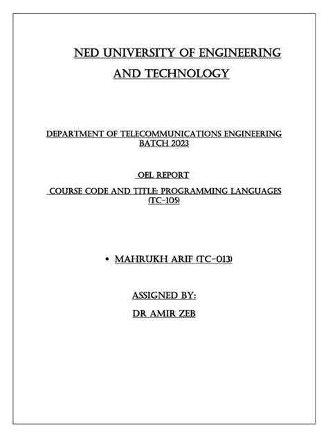 Pl Report Pdf Arduino Light Emitting Diode
