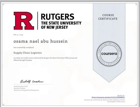 Osama Abu Hussein On Linkedin Supplychain Courseracertified