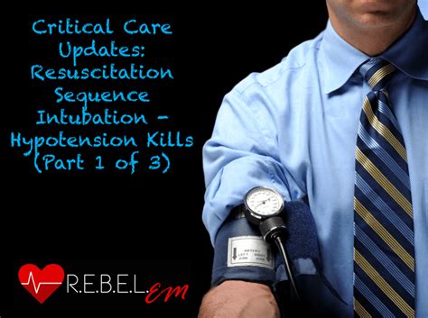 Resuscitation Sequence Intubation Hypotension Kills Rebel Em