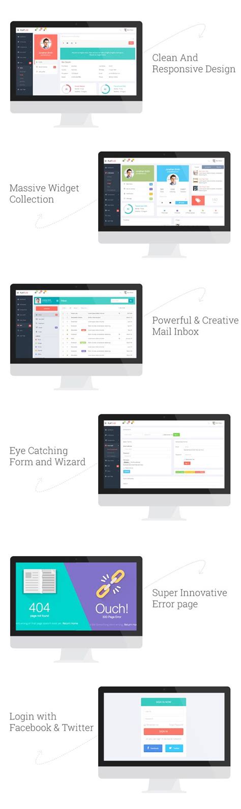 FlatLab Bootstrap Responsive Admin Template Template Site Web App Design Templates