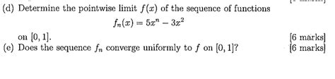 d determine the pointwise limit f x of the