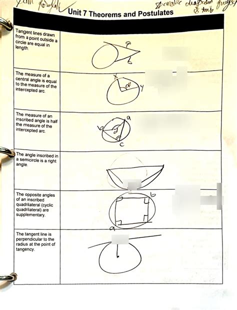 Math III Unit Theorems Postulates Side Diagram Quizlet