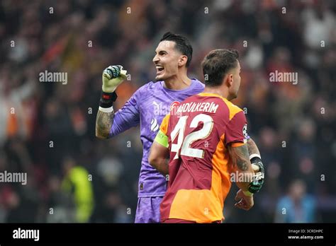 Galatasarays Goalkeeper Ugurcan Cakir And Abdulkerim Bardakci