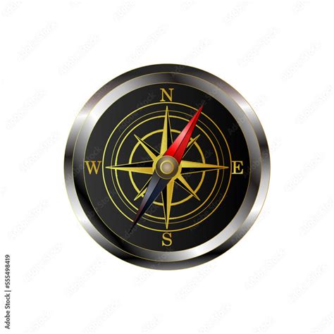 Realistic Compass Vector Illustration Stock Vector Adobe Stock