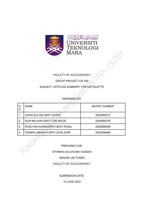 Group 5 Contoh Assignment Fundamentals Of Information Technology