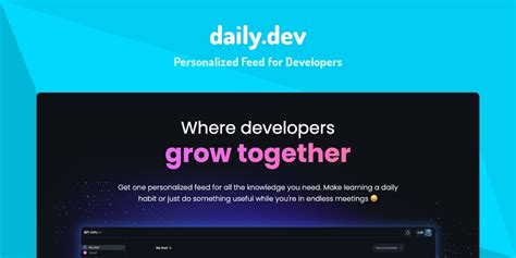 daily dev personalized feed for developers made with react js