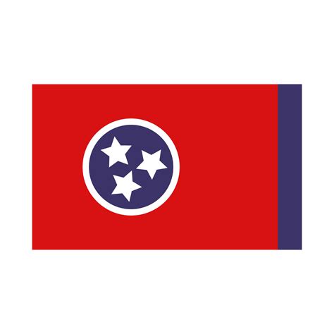 Tennessee Flag On White Background 45736501 Vector Art At Vecteezy