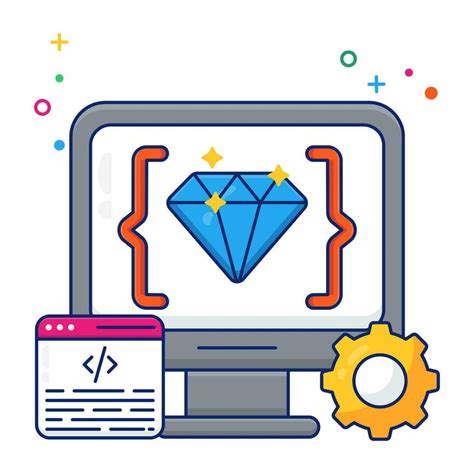 Unique Design Icon Of Premium Coding Vector Art At Vecteezy