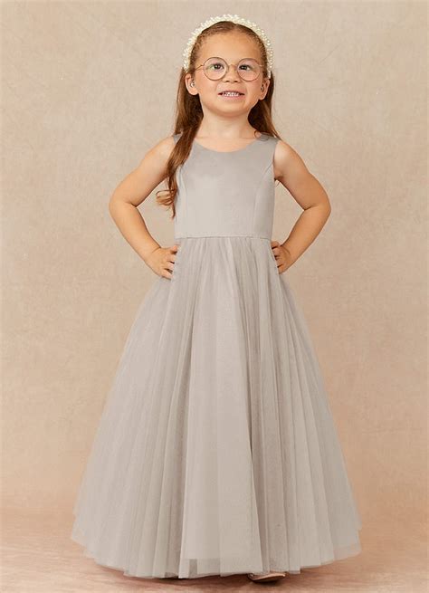 Frost Azazie Muni A Line Bow Tulle Ankle Length Dress Azazie