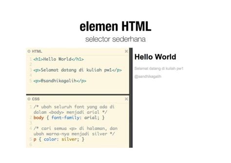 css dasar 7 selector ppt