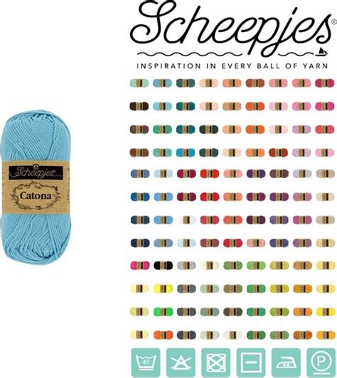 Scheepjes Catona 510 Sky Blue Set Van 5 Bollen X 50 Gram