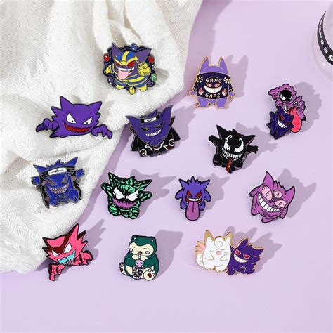 เครื่องประดับ เข็มกลัด รูปการ์ตูนอนิเมะ Monster Gengar Enamel Pin