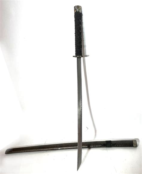 Lot A Replica Samuri Sword With Black Woven Handle