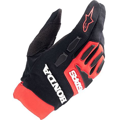 Alpinestars Honda Full Bore Gloves Bright Red Black Free Uk Delivery
