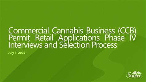 City Of Santee City Council Special Meeting Phase Iv Interviews For Cannabis Businesses 7 8 25