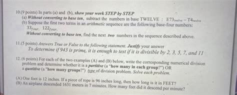solved 10 9 points in parts a and b show your work