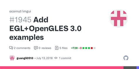 Add Eglopengles 30 Examples By Guangli0510 · Pull Request 1945