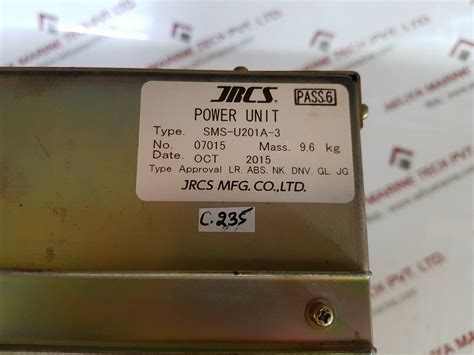 Jrcs Sms U201a 3 Power Unit Aeliya Marine Tech