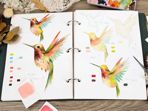 Hummingbird Watercolor Tutorial