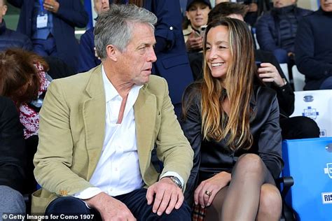 Hugh Grant 64 Packs On Pda With Leggy Wife Anna Eberstein 41 As