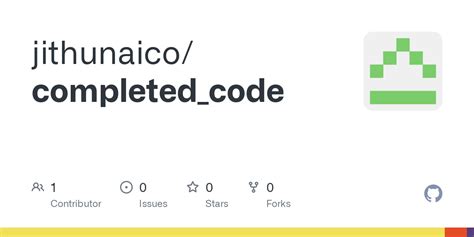 Github Jithunaicocompletedcode