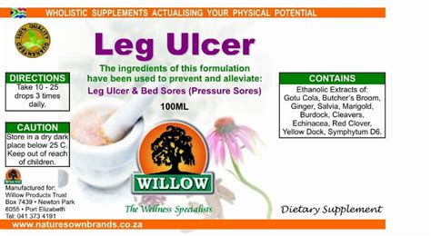 Leg Ulcer Drops 100ml Natures Own Pharmacy