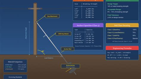 Understanding Guy Wire And Anchor Specifications In Utility Pole